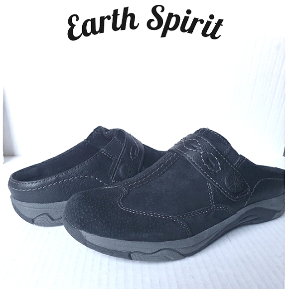 Earth Spirit | Shoes | Earth Spirit Black Leather Slipon Gelron ...
